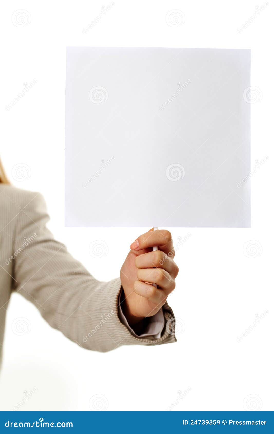 Holding poster stock image. Image of closeup, message - 24739359