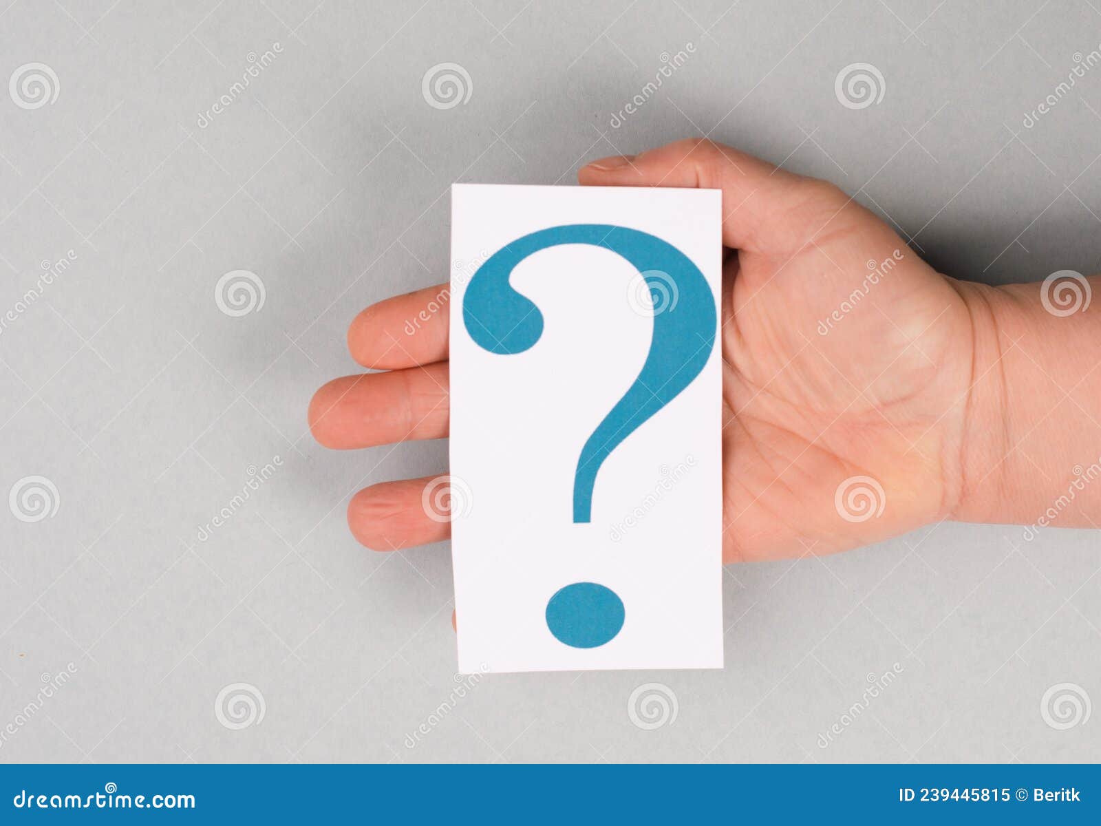 Holding a Question Mark in the Hands, Having a Request, Searching for ...