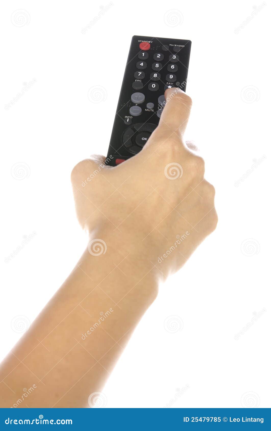 Holding Remote Control stock image. Image of entertainment - 25479785