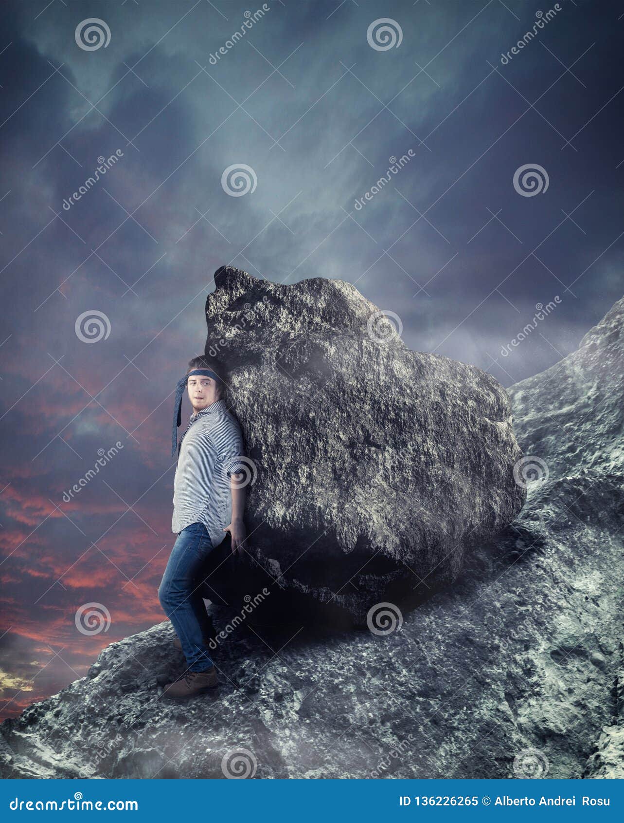 Holding the rock stock image. Image of crash, power - 136226265