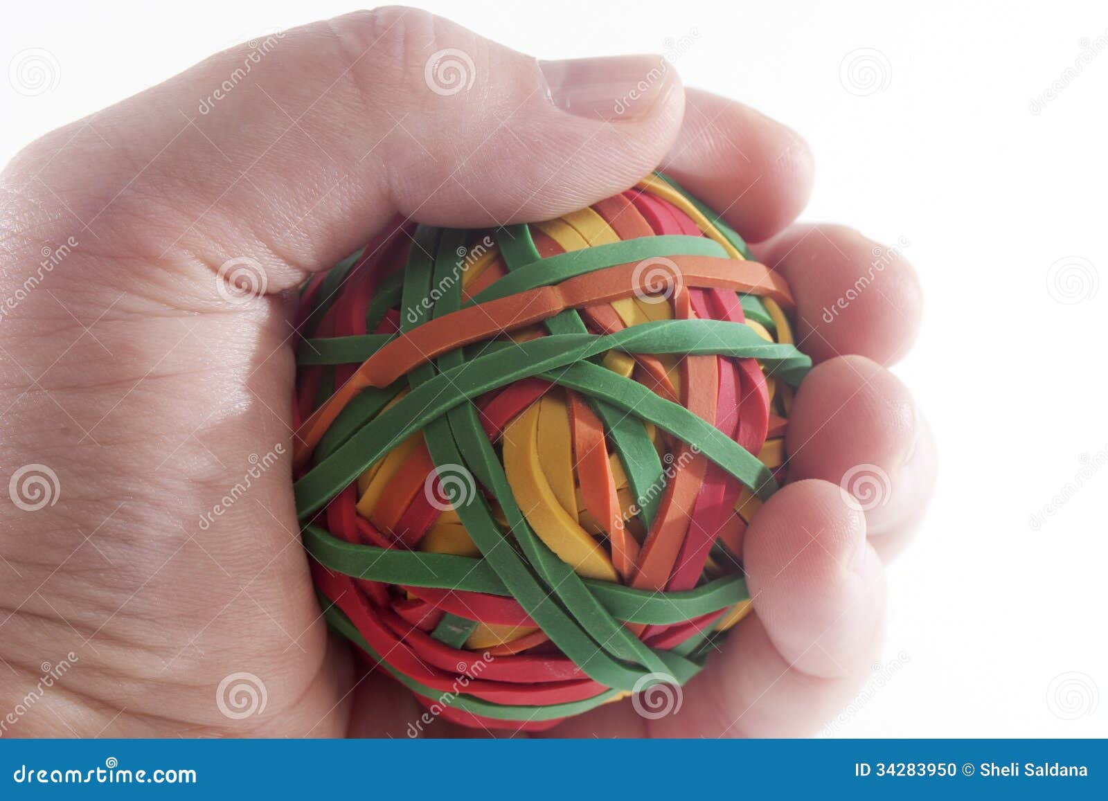 Holding Rubberband Ball stock photo. Image of green, supply - 34283950