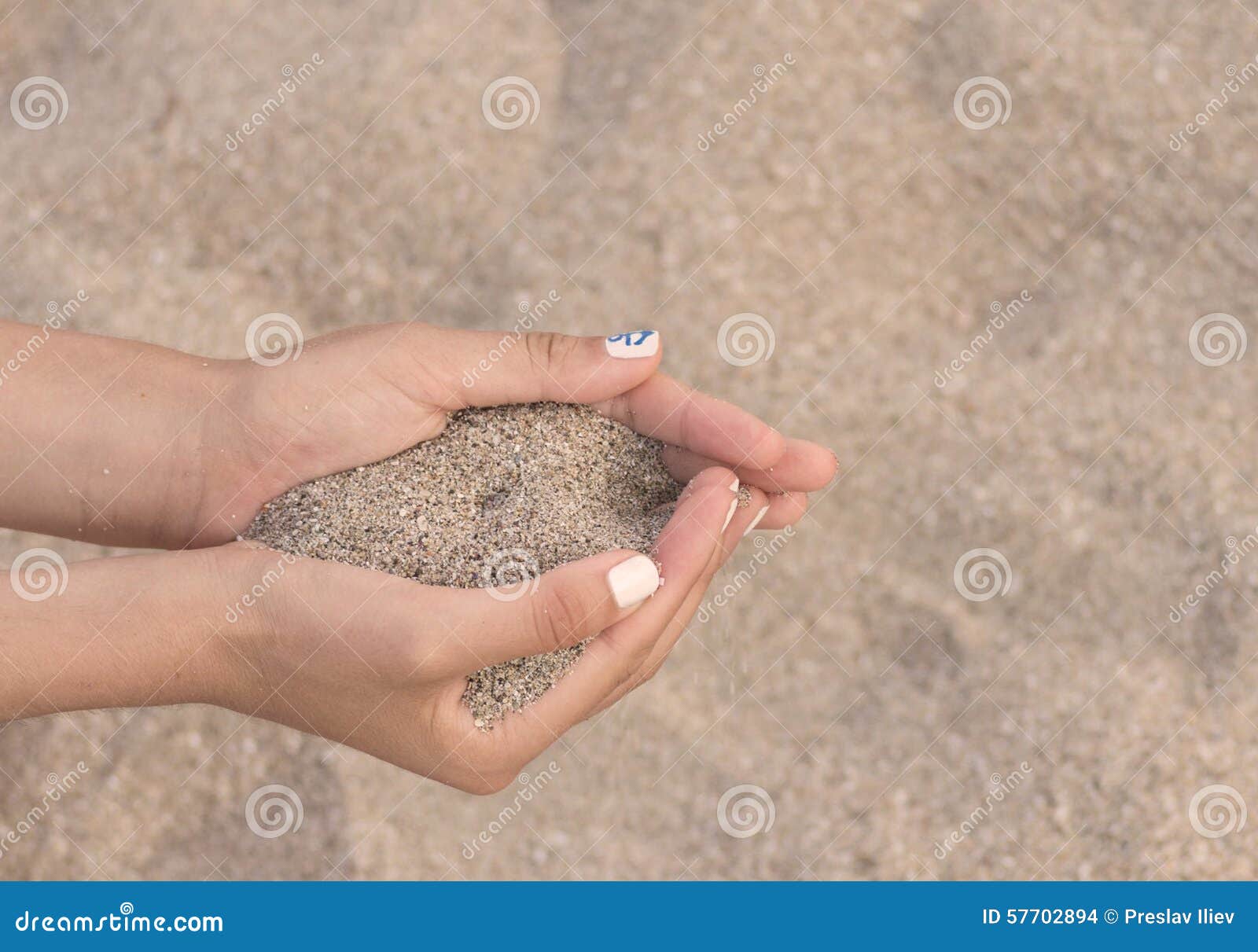 Holding sand stock photo. Image of beautiful, holding - 57702894
