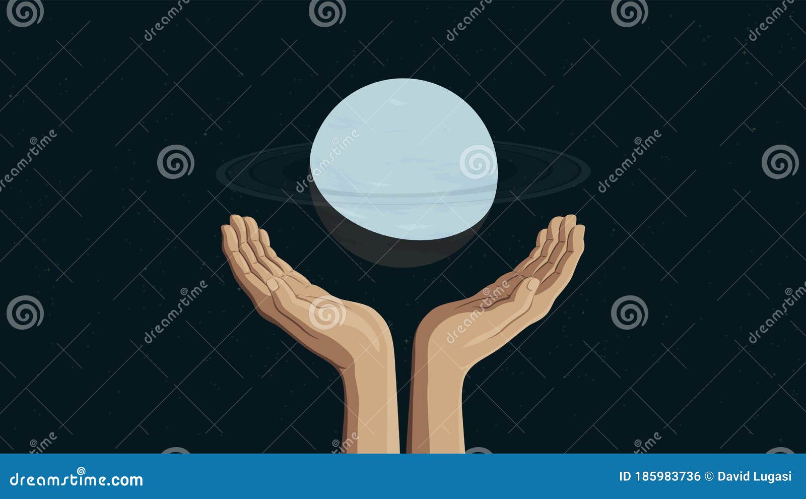 Uranus Detailed Structure With Layers Vector Illustration. Outer Space ...