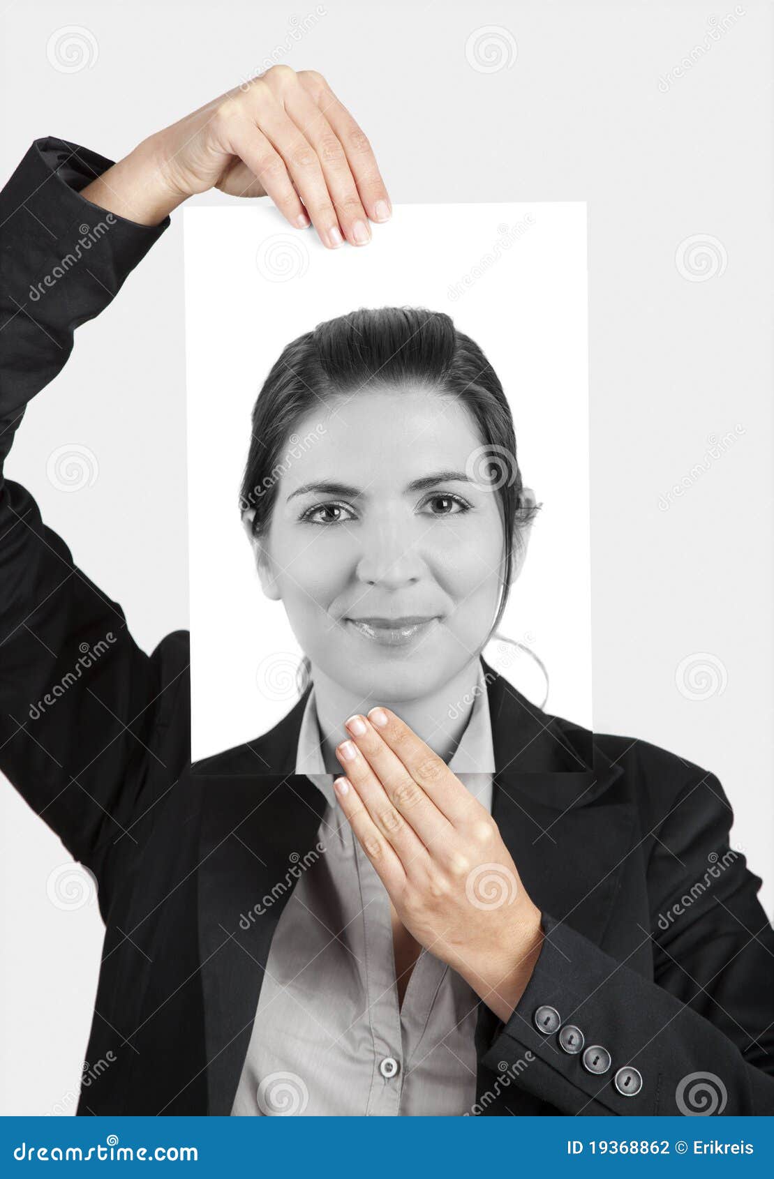 Holding a self portrait stock photo. Image of hands, advertising - 19368862
