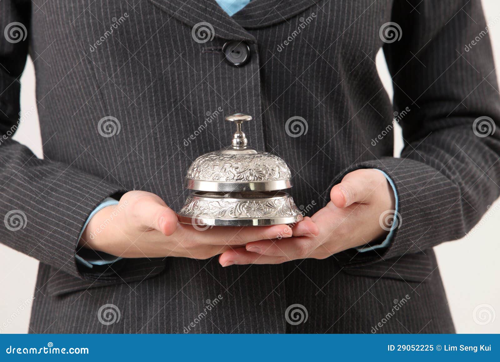 Holding service bell stock image. Image of east, body - 29052225