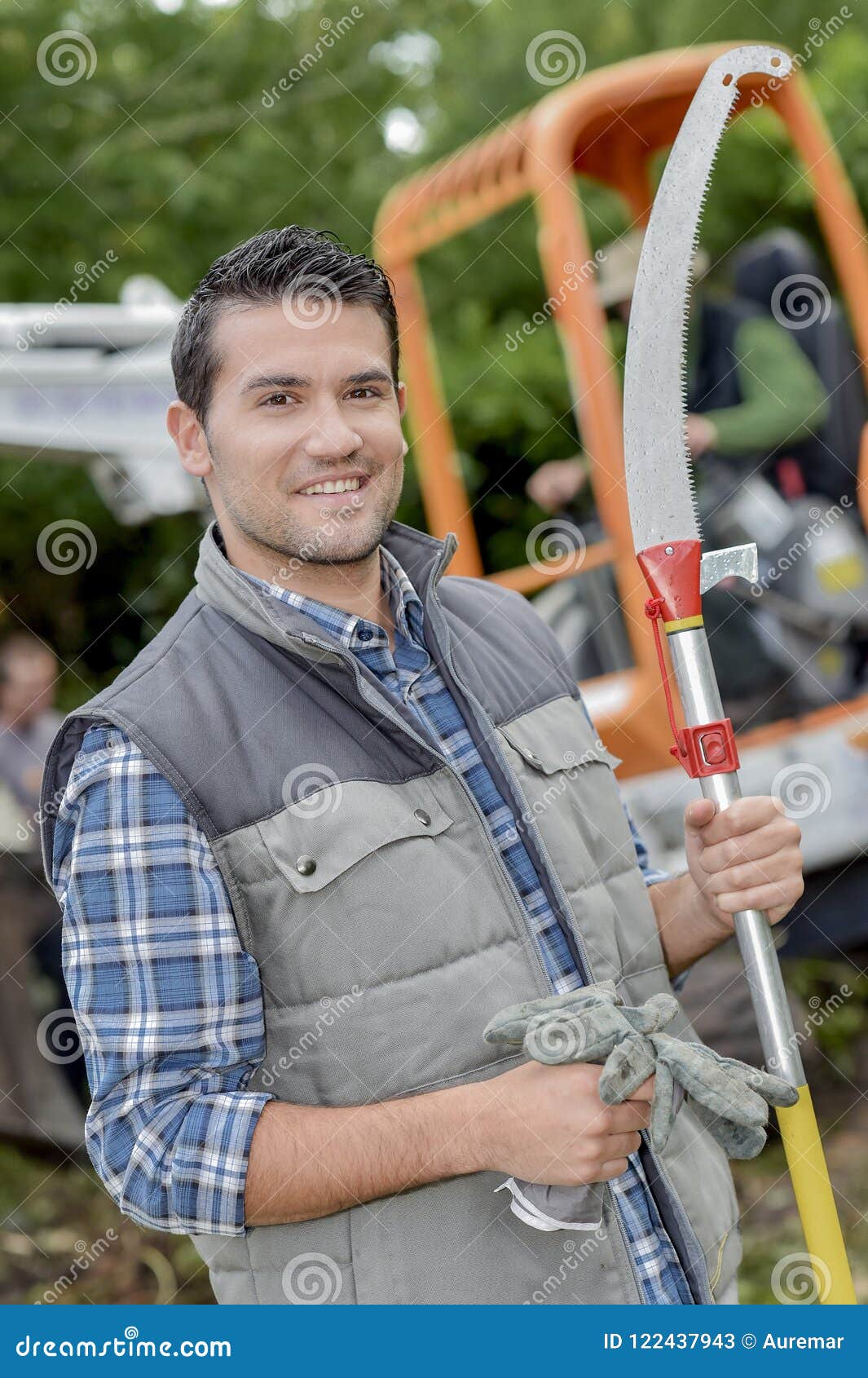 Holding Sharp Gardening Tool Stock Image - Image of activity, boundary ...