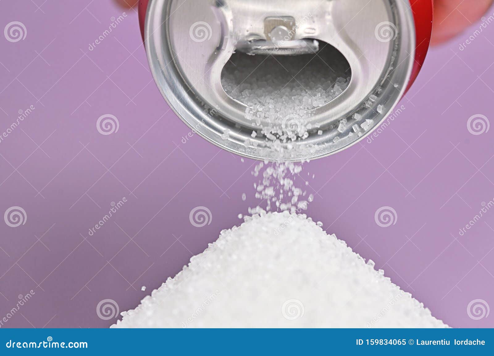 Holding a Soda Can Pouring Sugar Stock Image - Image of addiction ...