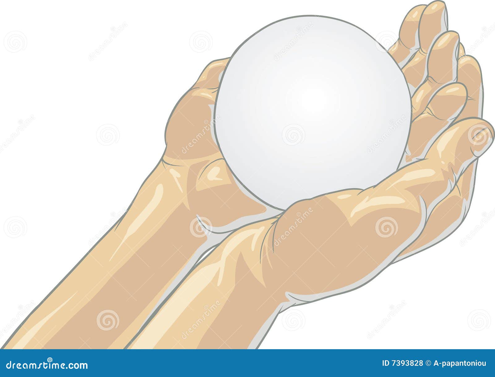 Holding a sphere stock illustration. Illustration of isolated - 7393828