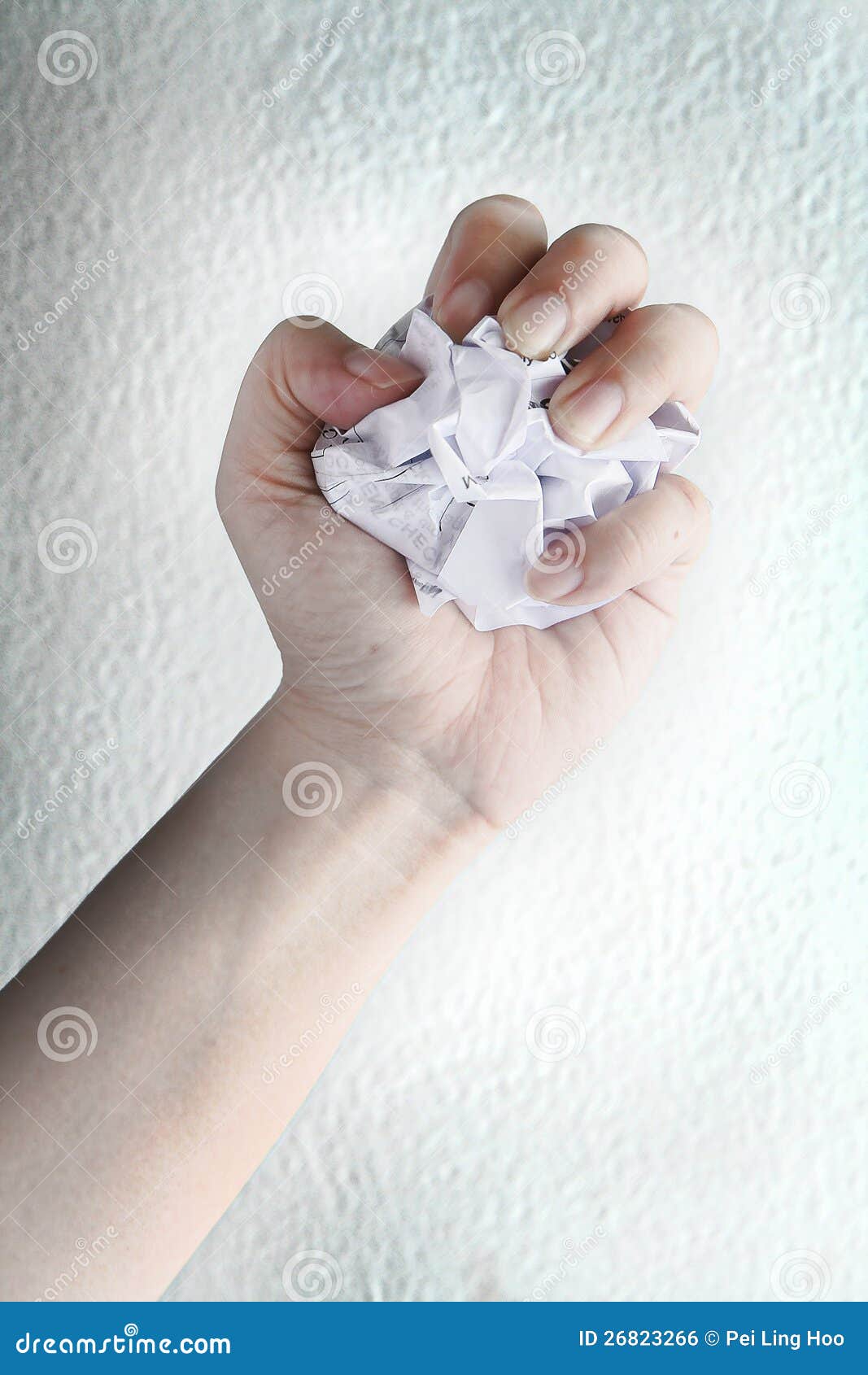 Holding a squeeze paper stock photo. Image of anger, squeeze - 26823266