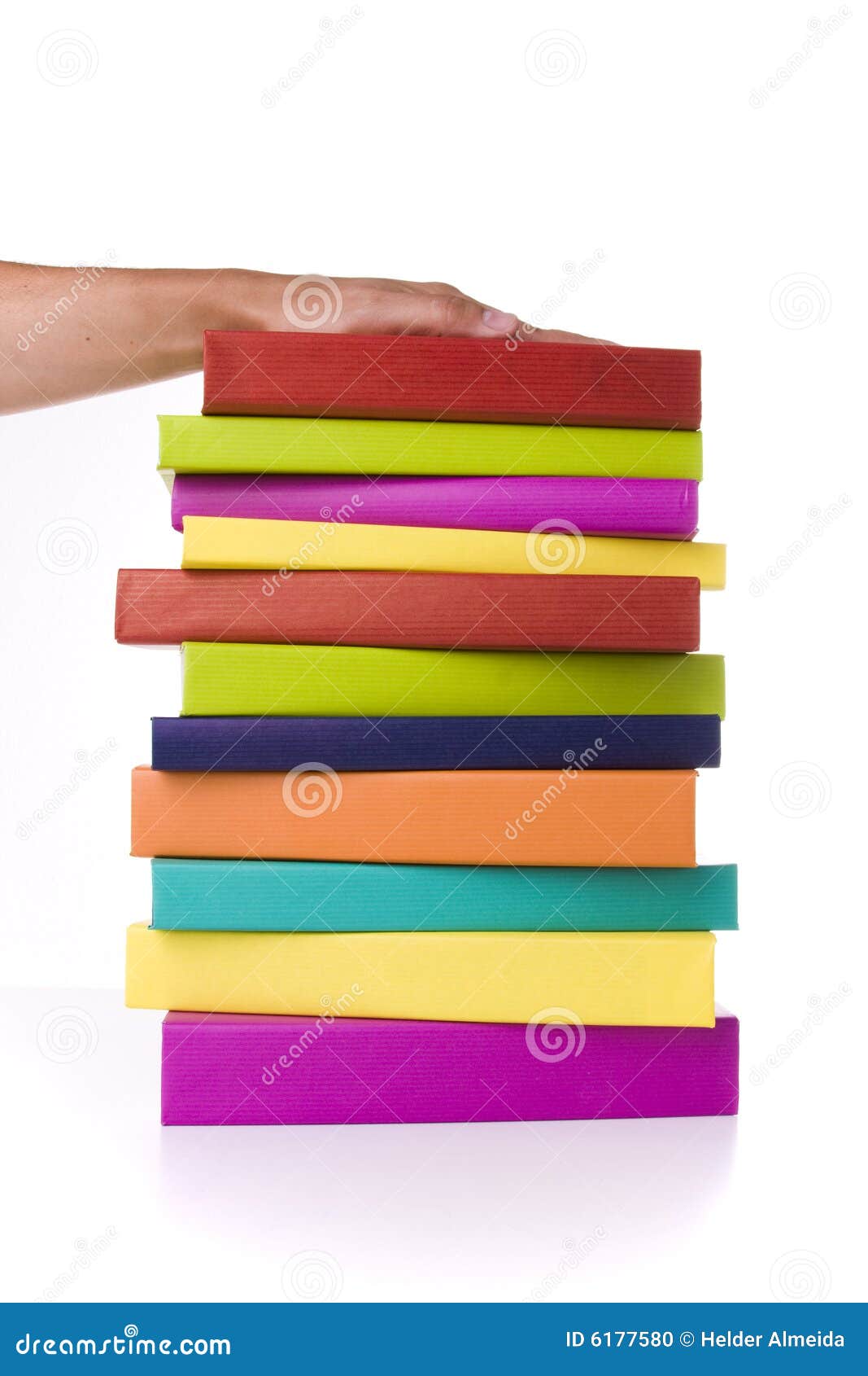 Holding a stack of books stock photo. Image of book, blank - 6177580