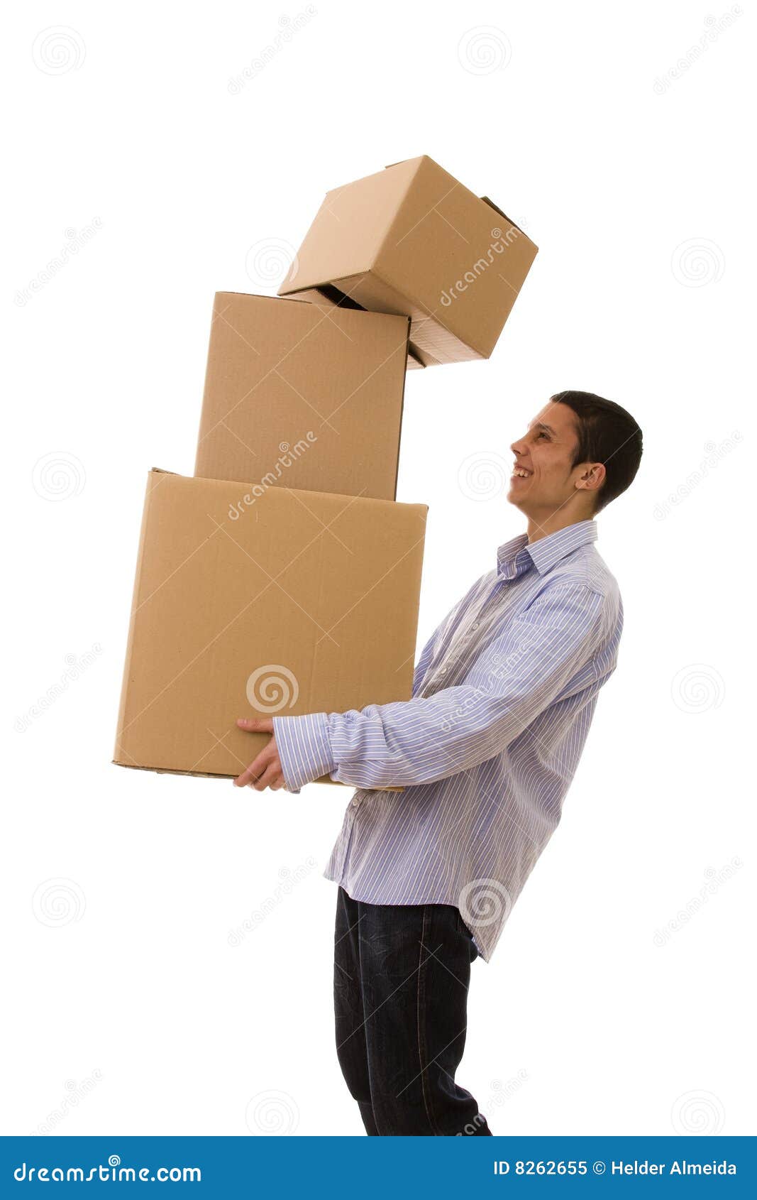 Holding a stack of parcels stock image. Image of container - 8262655