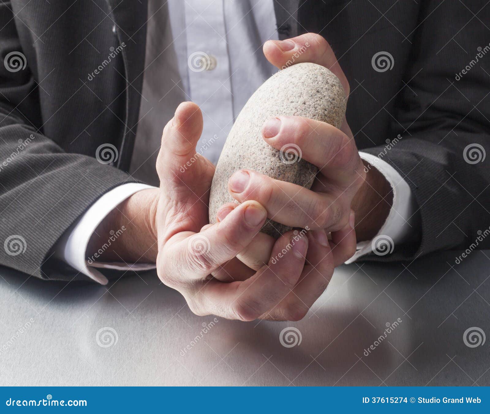Holding Stone in Hands for Environment Concept Stock Photo - Image of ...