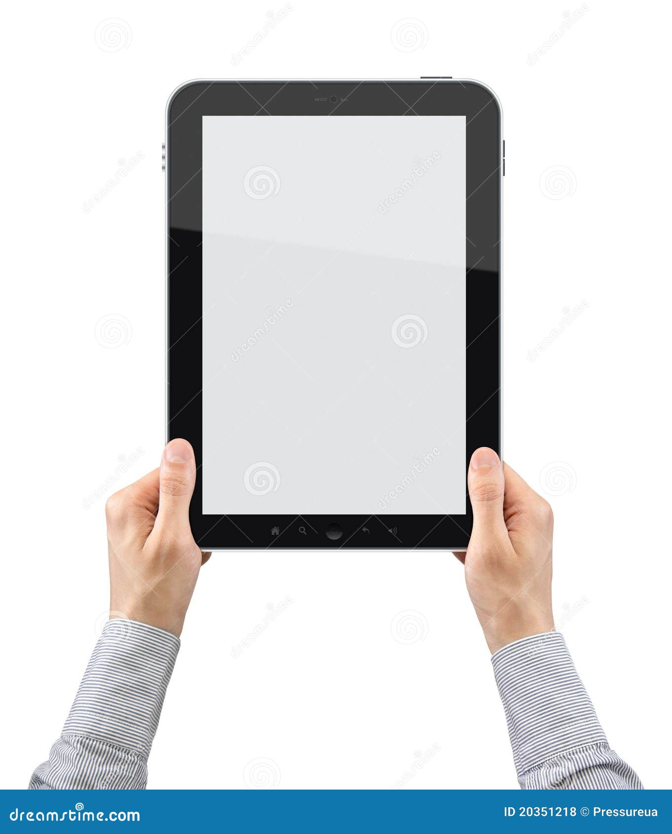 Holding Tablet PC stock photo. Image of finger, copy - 20351218