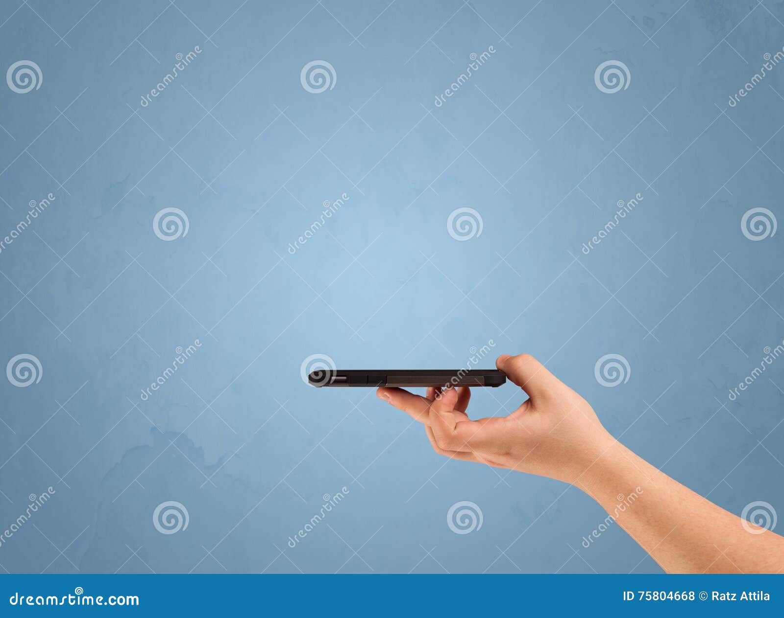 Holding Telephone Device from Profile Stock Photo - Image of modern ...
