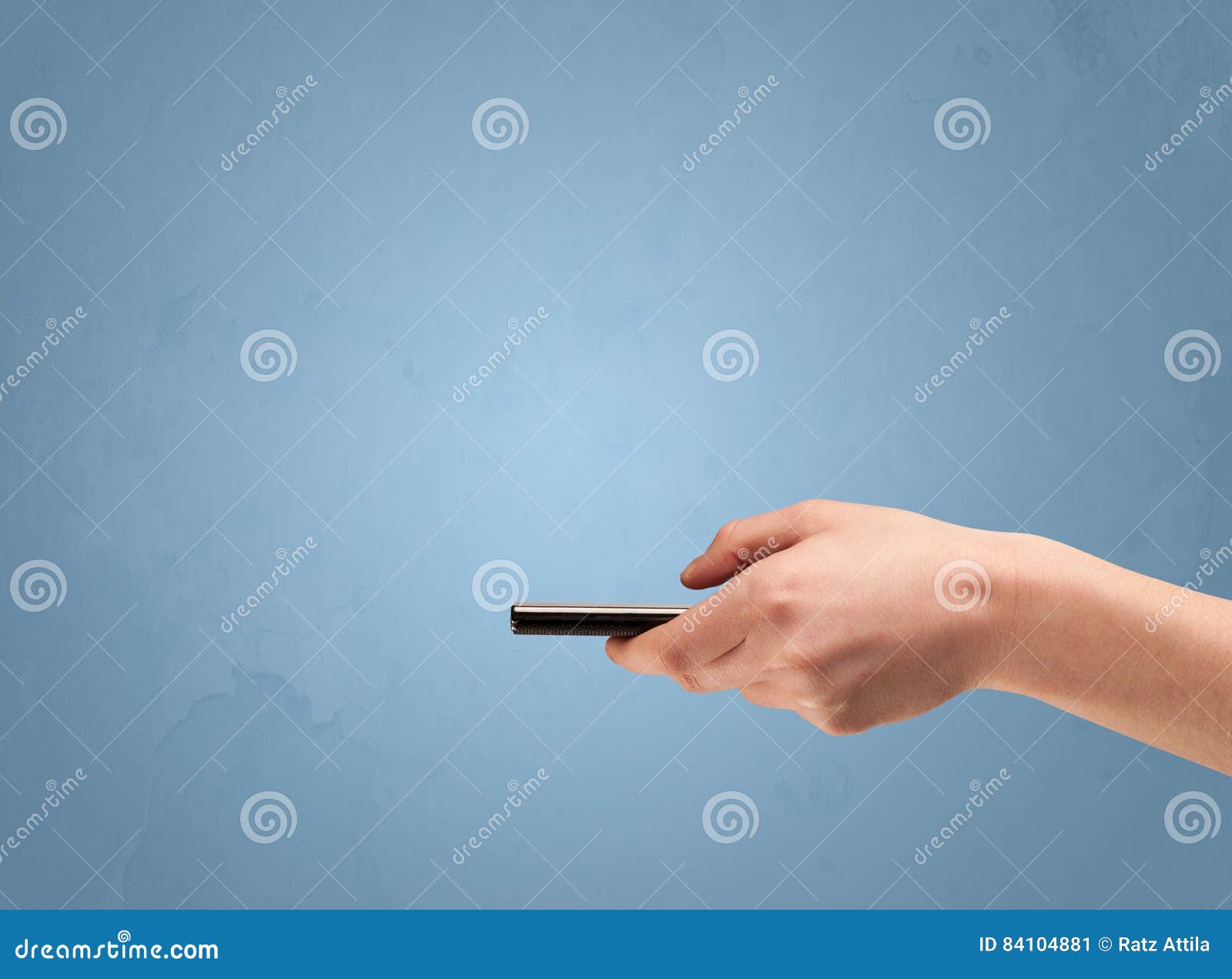 Holding Telephone Device from Profile Stock Image - Image of modern ...