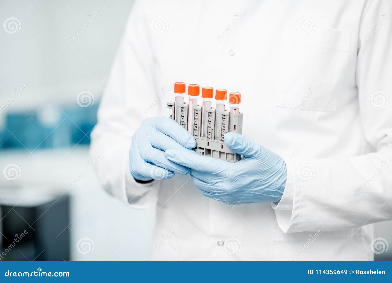 Holding Test Tubes in the Labolatory Stock Image - Image of ...