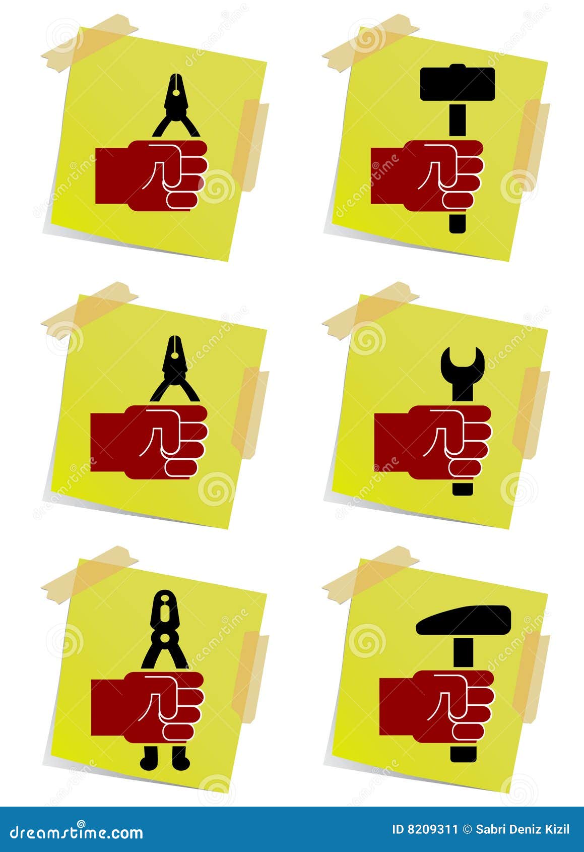 Holding Tool Symbols Vector Picture. Image: 8209311
