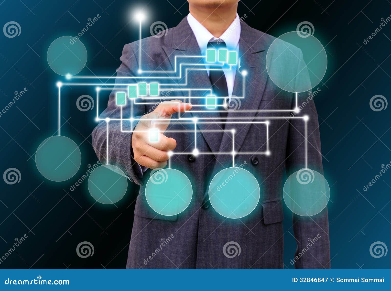 Holding a Touch Screen Interface Stock Image - Image of advanced ...