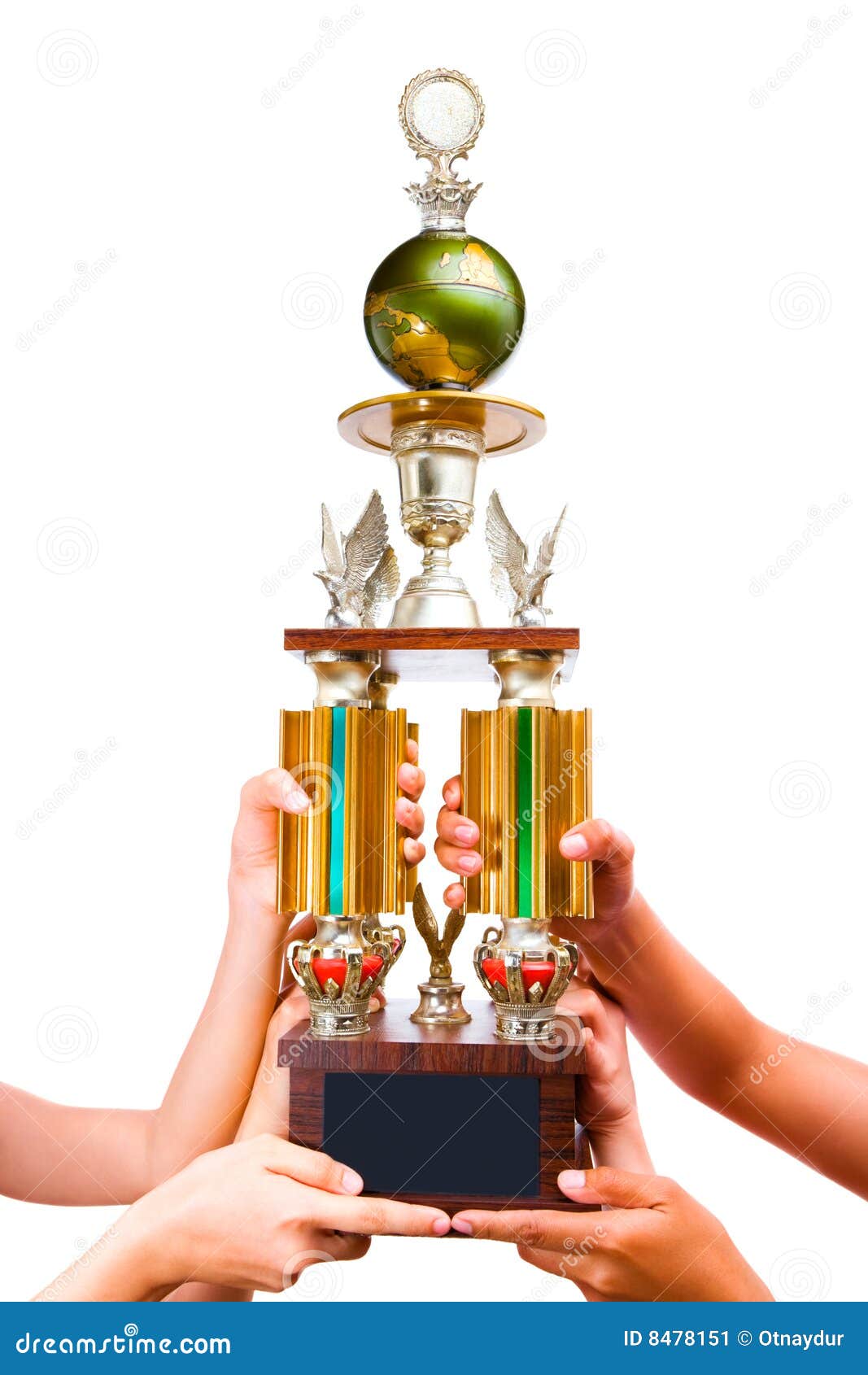 Holding the Trophy Together Stock Image - Image of group, people: 8478151