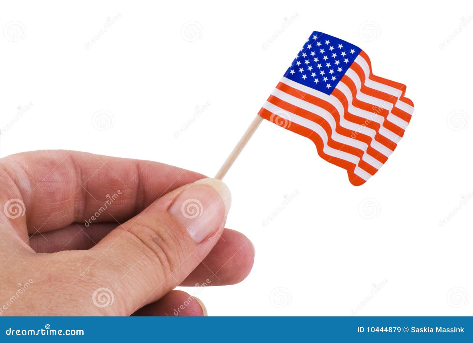 Holding Up the American Flag. Stock Image - Image of america, isolated ...