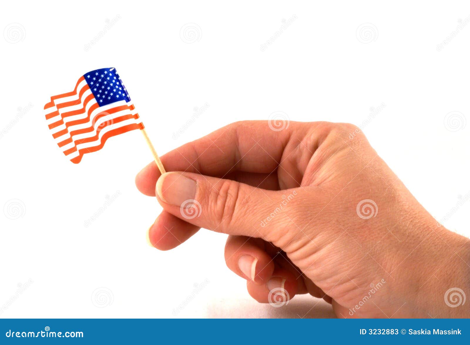 Holding Up the American Flag. Stock Image - Image of united, detail ...