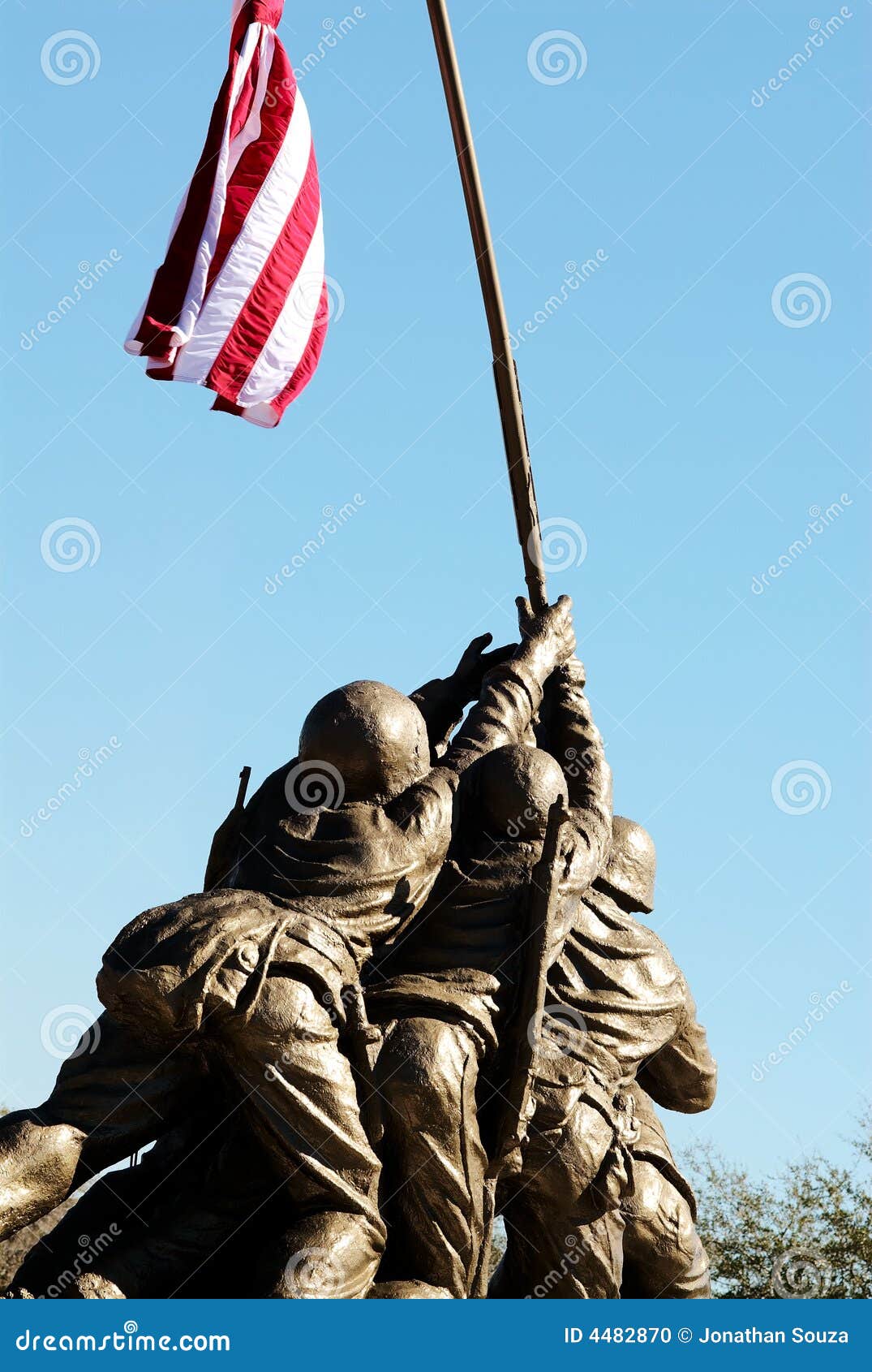 Marines Raise The Flag Over Iwo Jima In The National Marine Corps ...