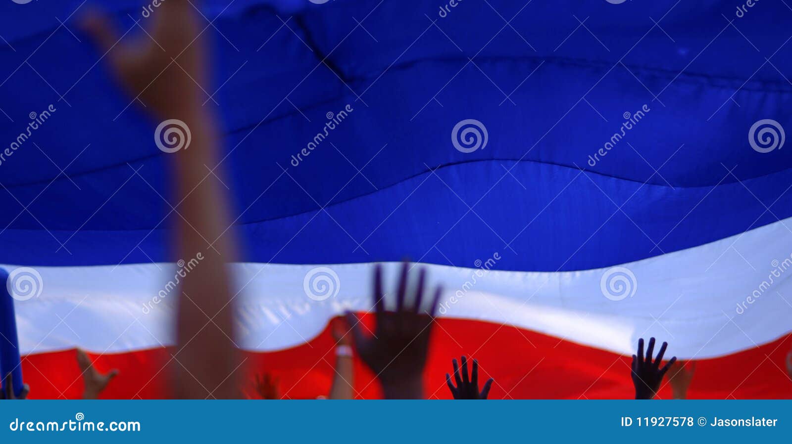 Holding Up the Flag_2 stock photo. Image of people, white - 11927578