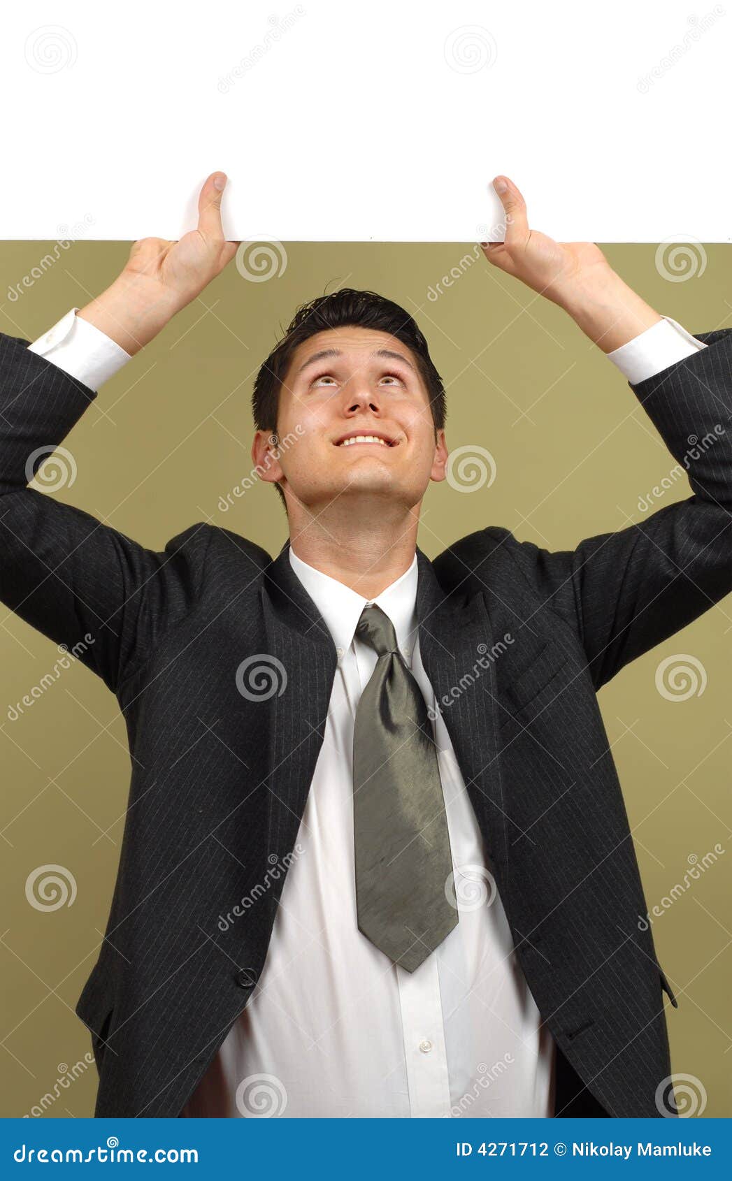 Holding up a sign stock photo. Image of industry, arms - 4271712