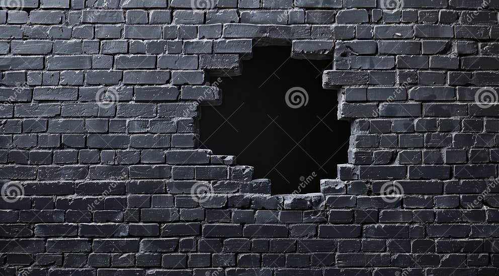 A Hole in a Black Brick Wall Three Dimensional Visualization and ...