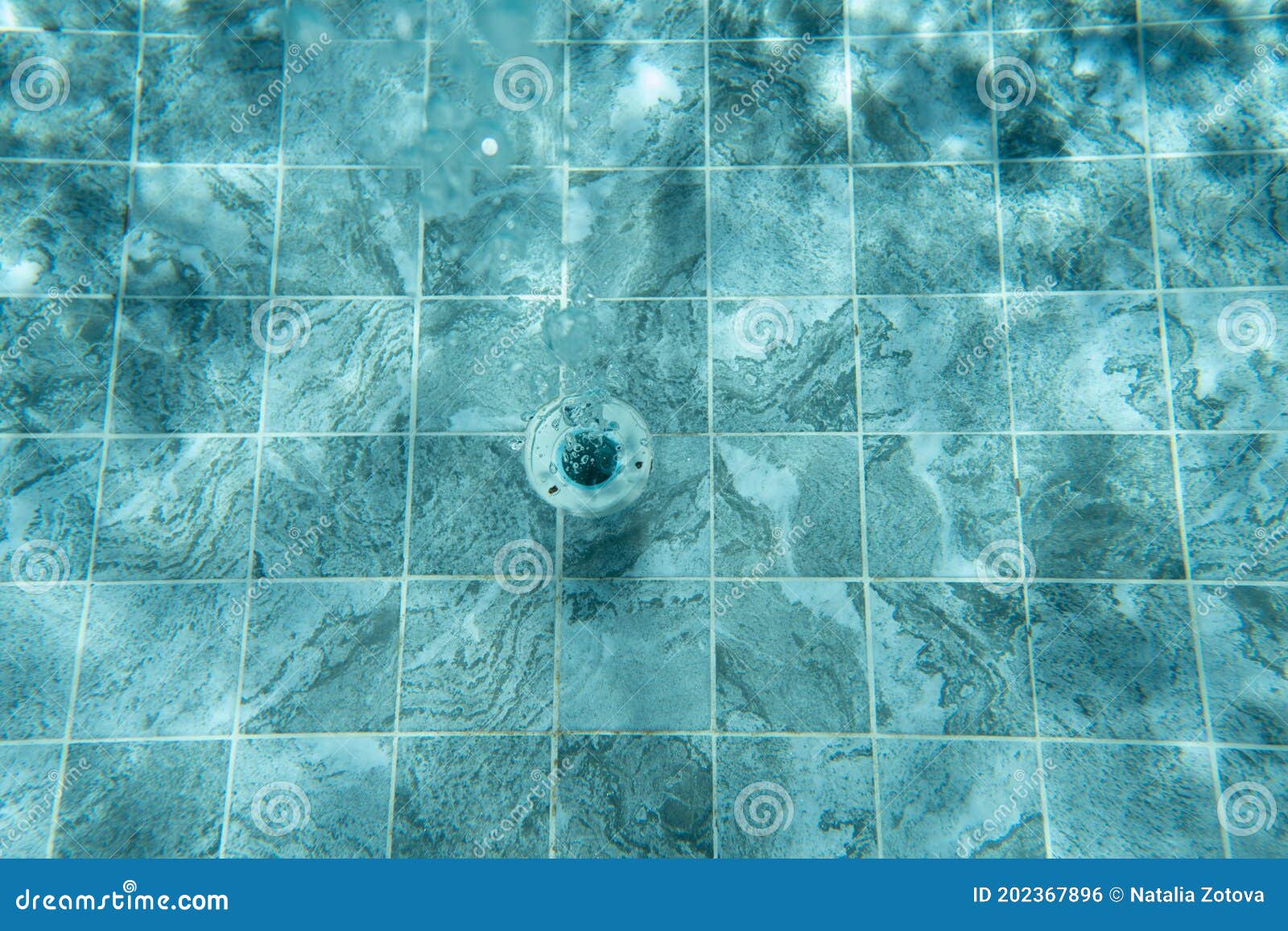 The Hole on the Bottom of the Swimming Pool Stock Photo - Image of ...