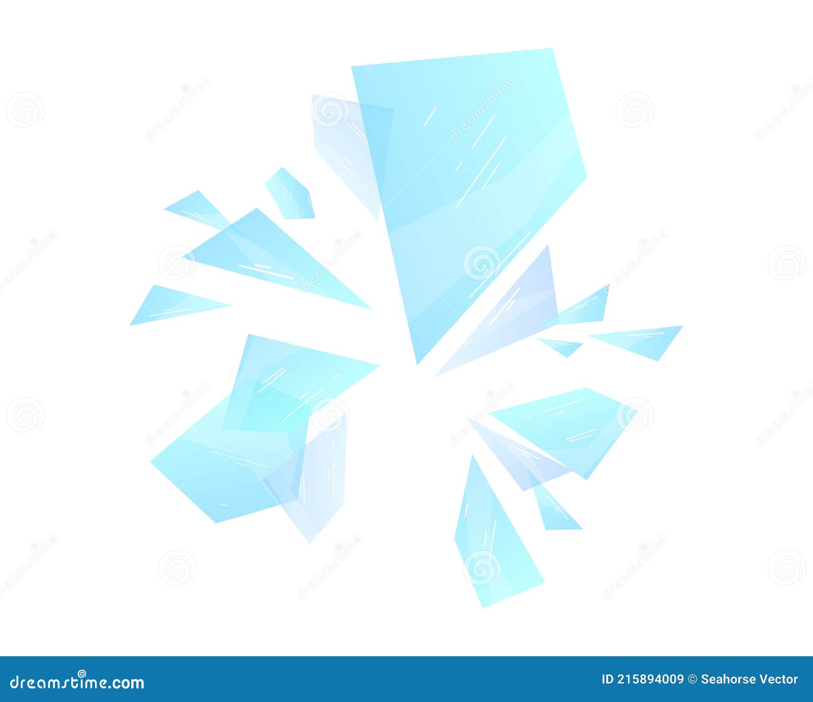 Hole Breaking, Ice Crack, Surface Background, Isolated on White ...