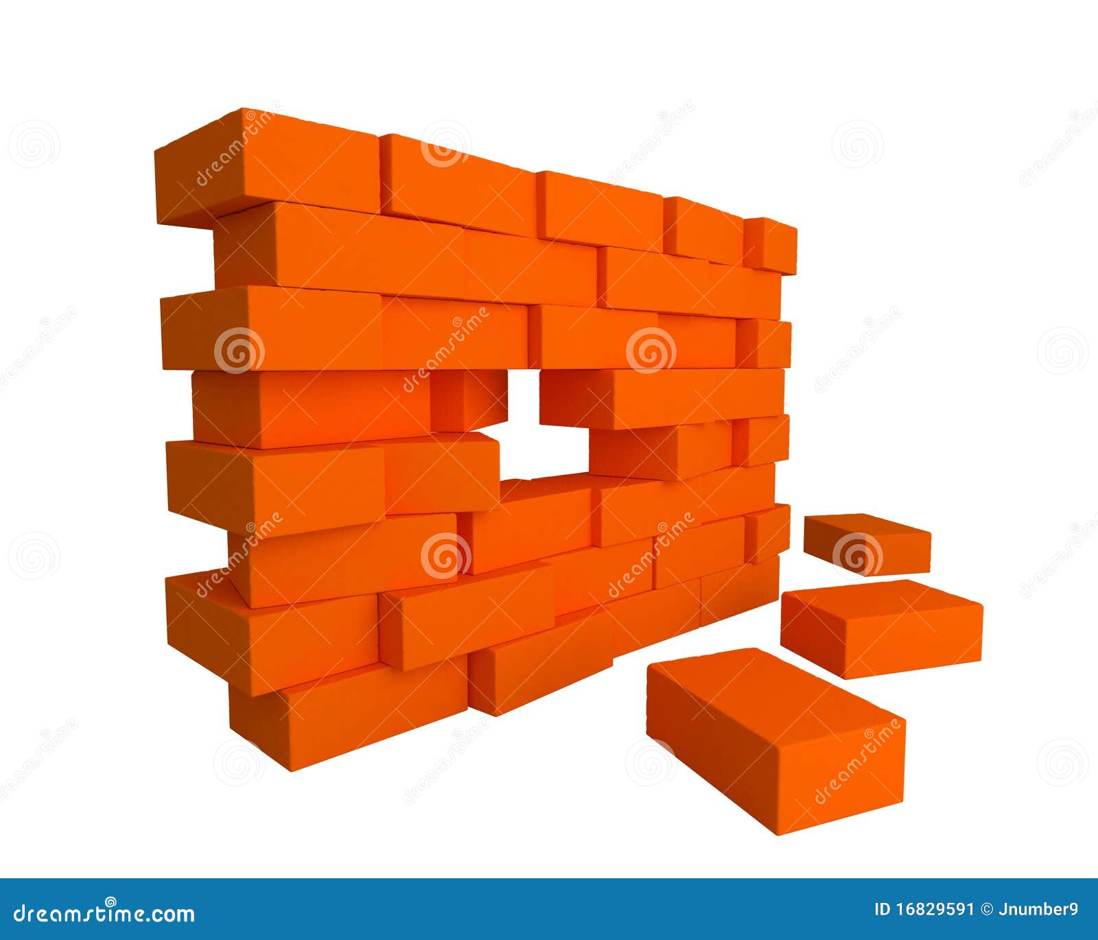Hole in the brick wall stock illustration. Illustration of manufacture ...