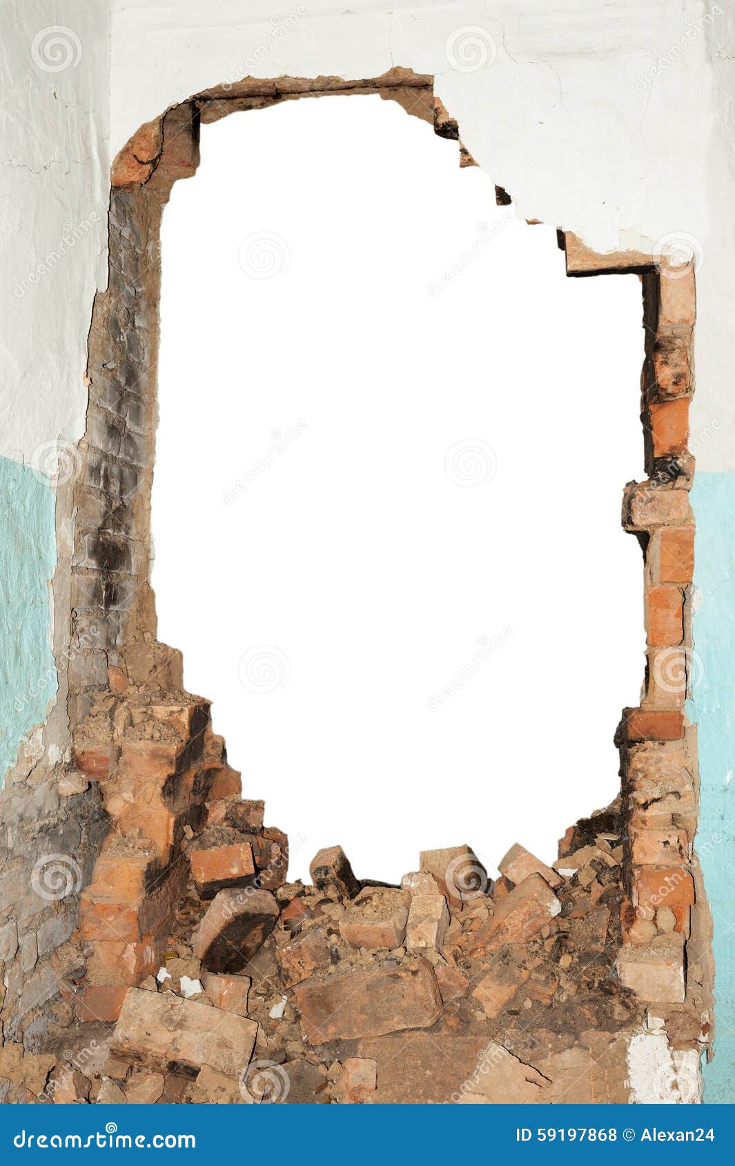 Hole brick wall stock photo. Image of dirty, danger, building - 59197868