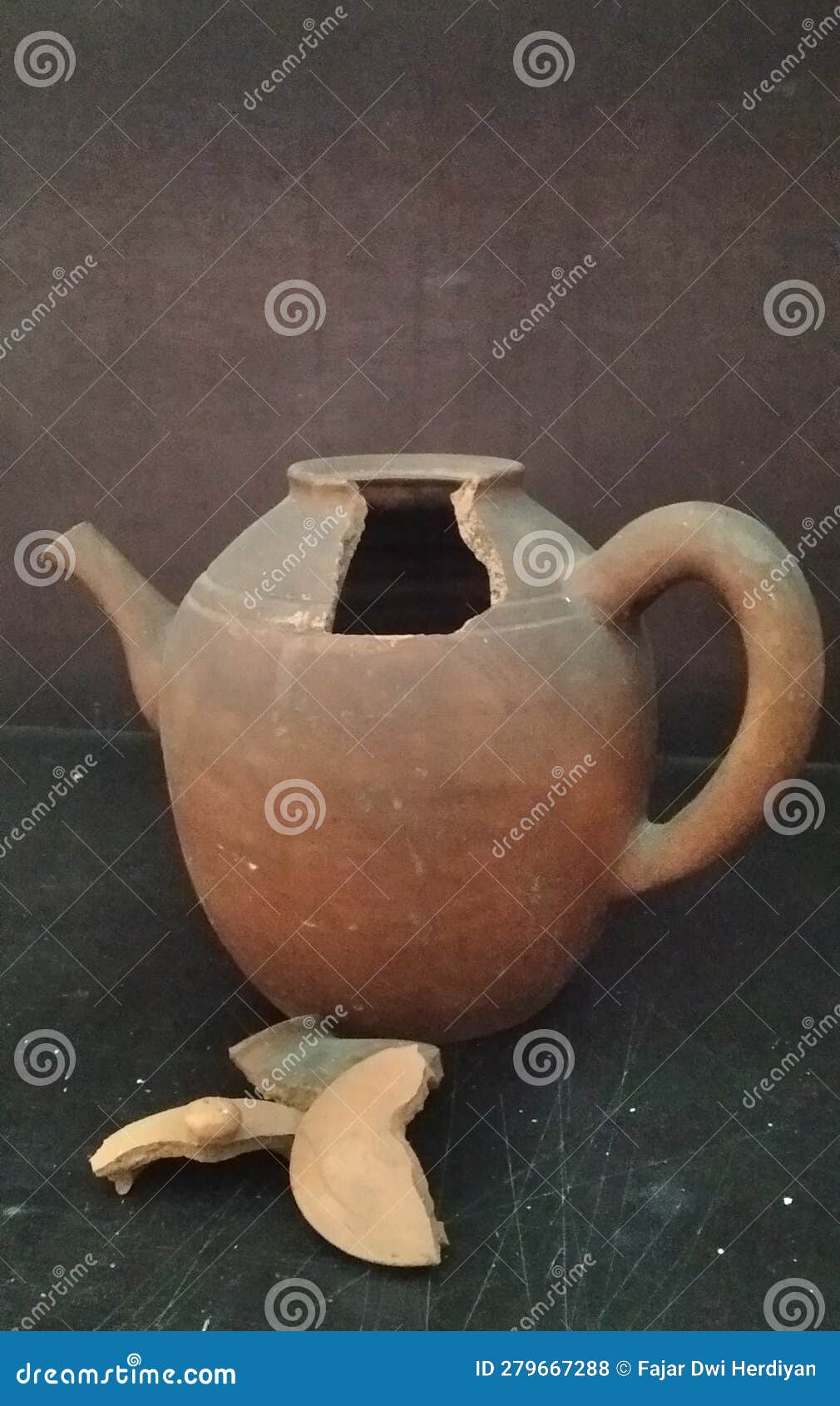 Hole Broken Teracotta Broken Jug Water Jar Stock Photo - Image of ...