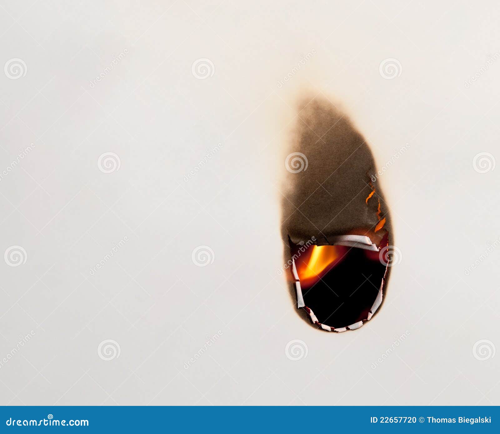 Hole burning in paper stock photo. Image of burn, fire - 22657720