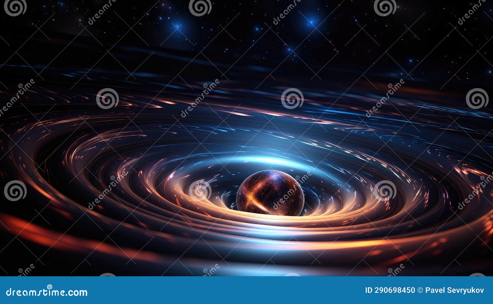 Gravitational Lens In Space Black And White Texture Royalty-Free Stock ...