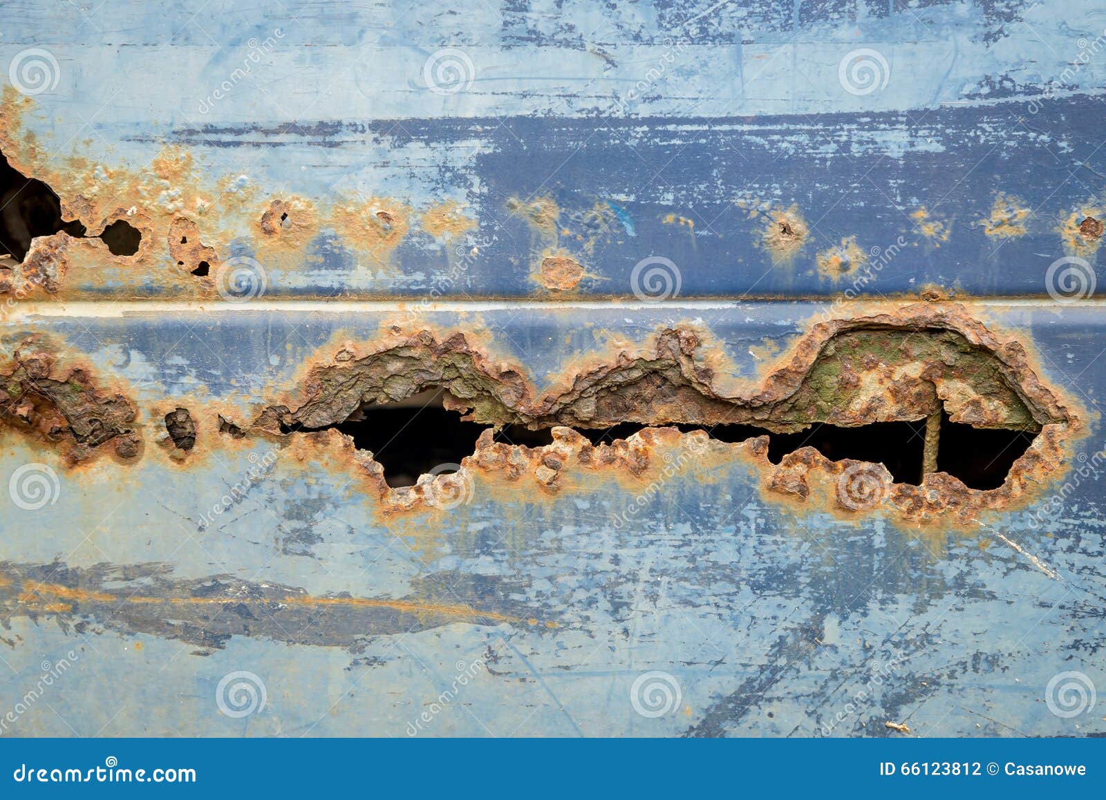 Hole On Chipped Paint With Rusty Metal Texture Royalty-Free Stock Photo ...