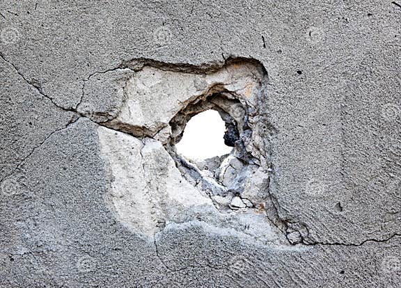 Hole in the concrete stock image. Image of dividing, design - 13961447
