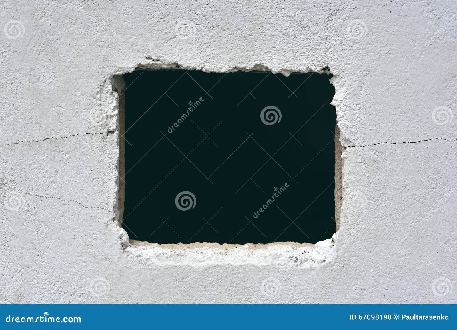 Hole in concrete wall stock photo. Image of physical - 67098198