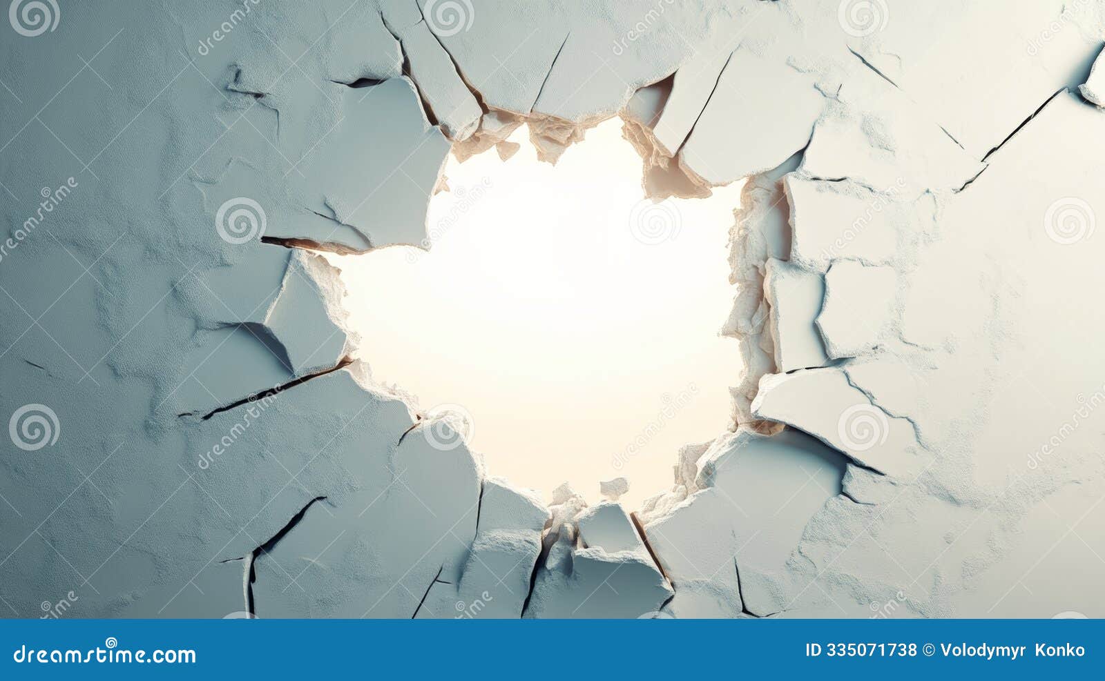 Hole In The Plaster Ceiling In The Mansion Or Villa Bodega, A Half ...