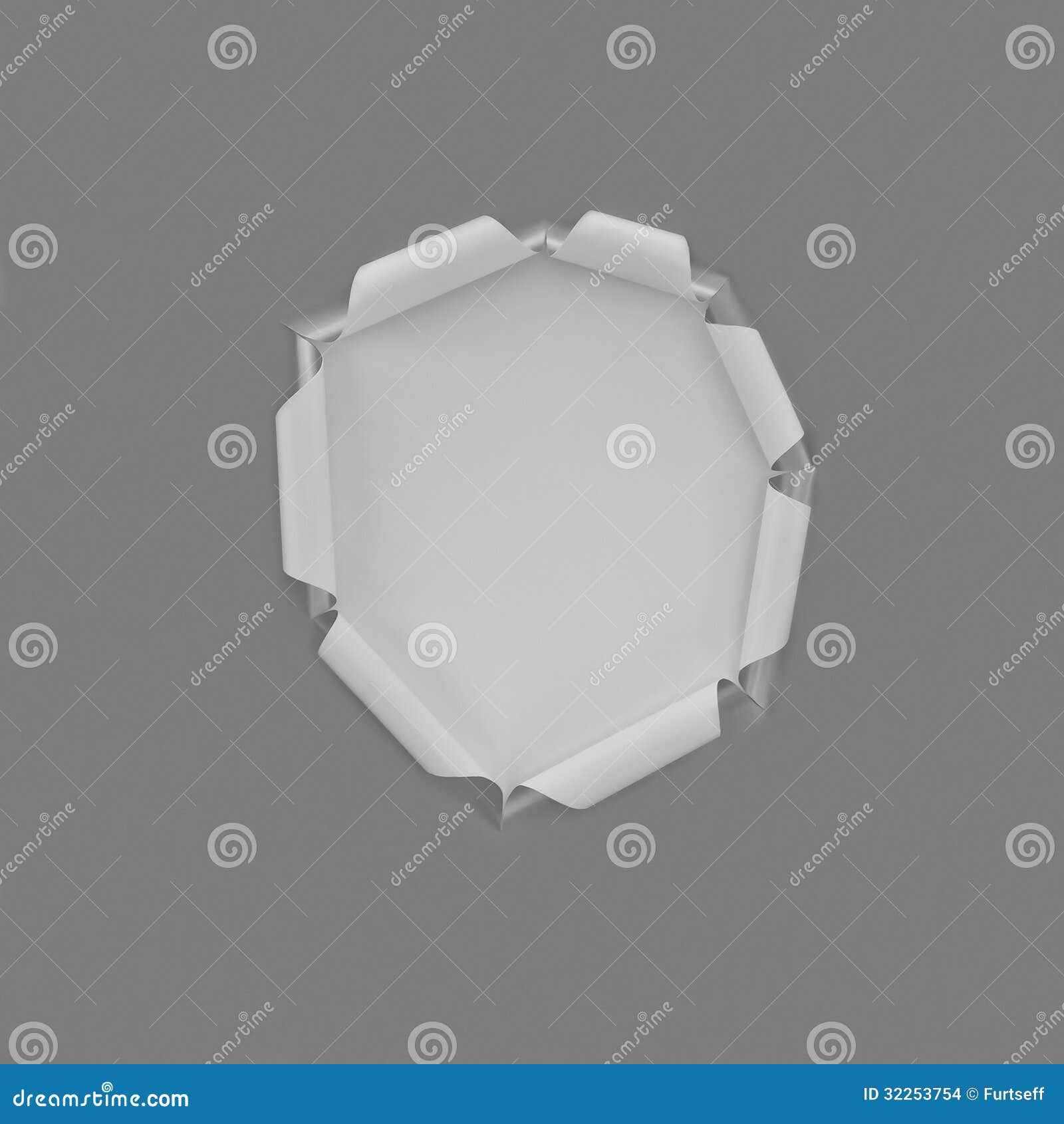 Hole cut in the gray paper stock photo. Image of element - 32253754