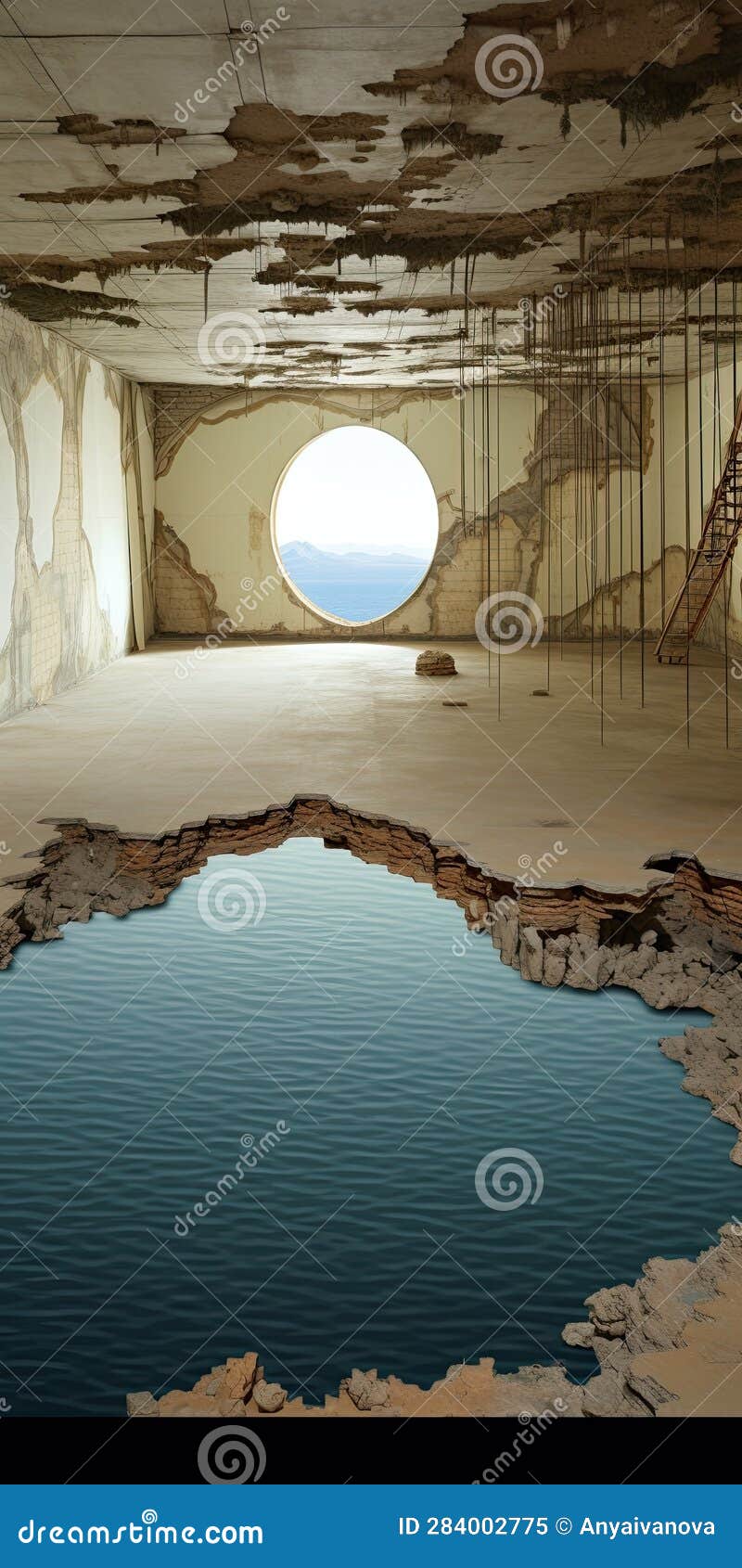 A Hole in the Floor of a Building with a Hole in it. Generative AI ...