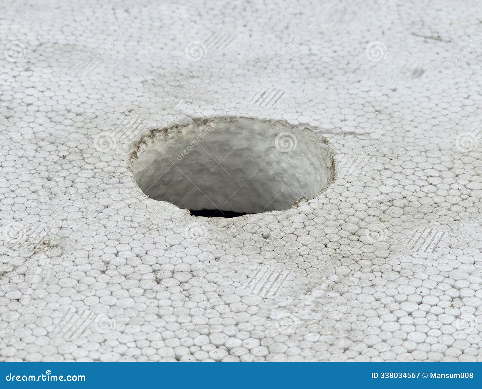 Hole on foam board stock image. Image of texture, closeup - 338034567