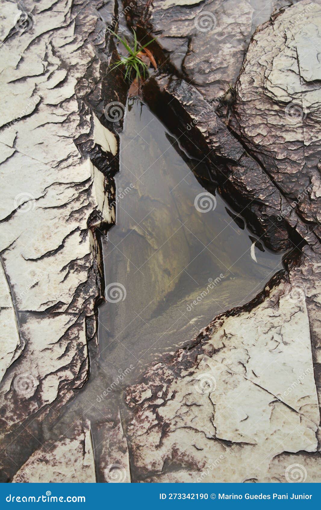 Hole Formed by the Erosion of River Floods in a Triangular Shape, in ...