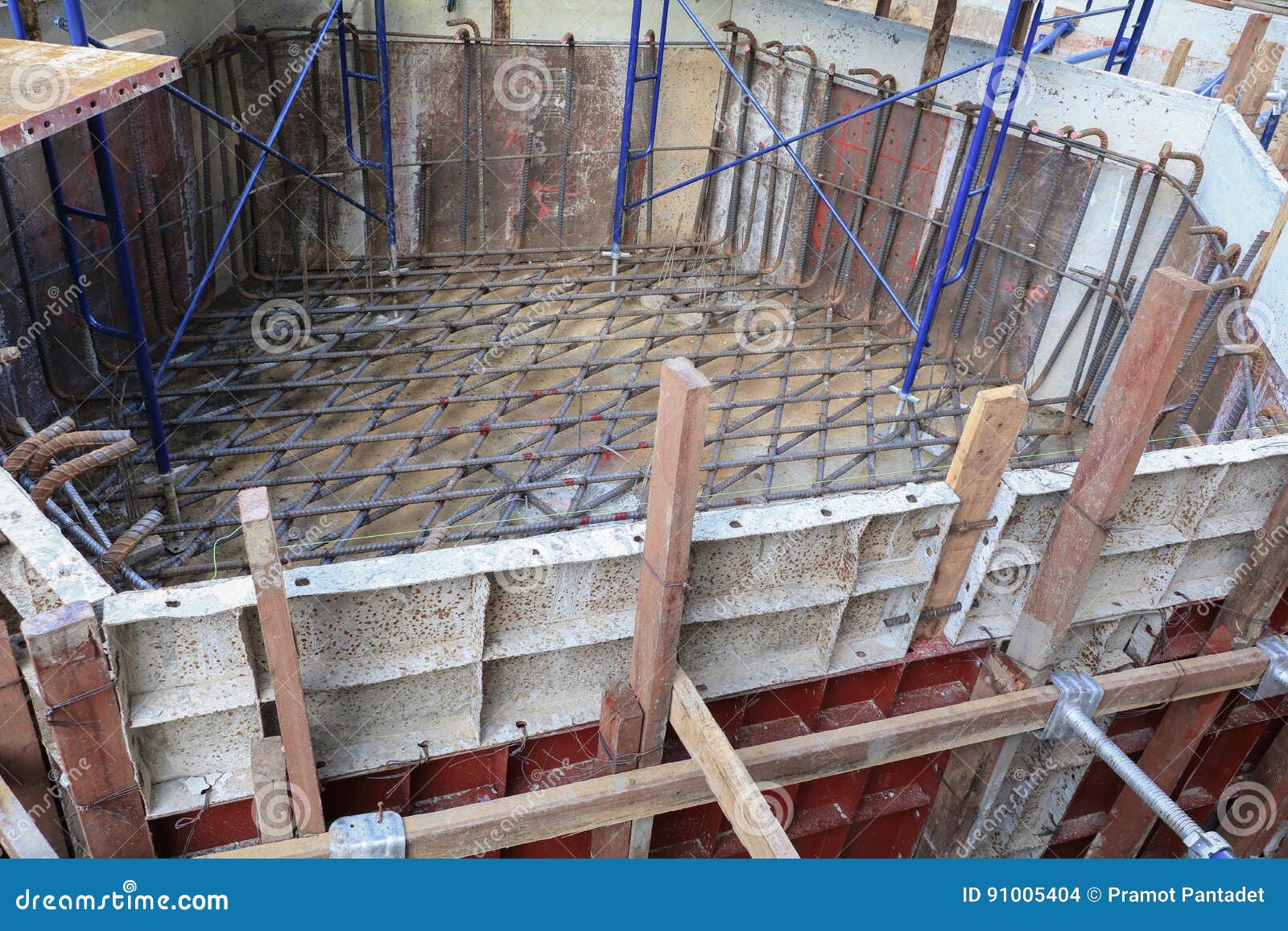 Hole of Foundation Construction Building Site Making Stock Photo ...