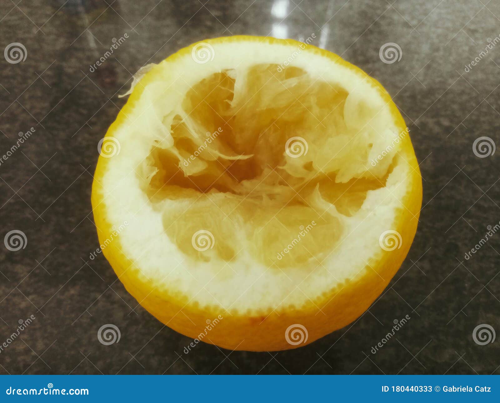 Hole in fresh lemon stock image. Image of peel, round - 180440333
