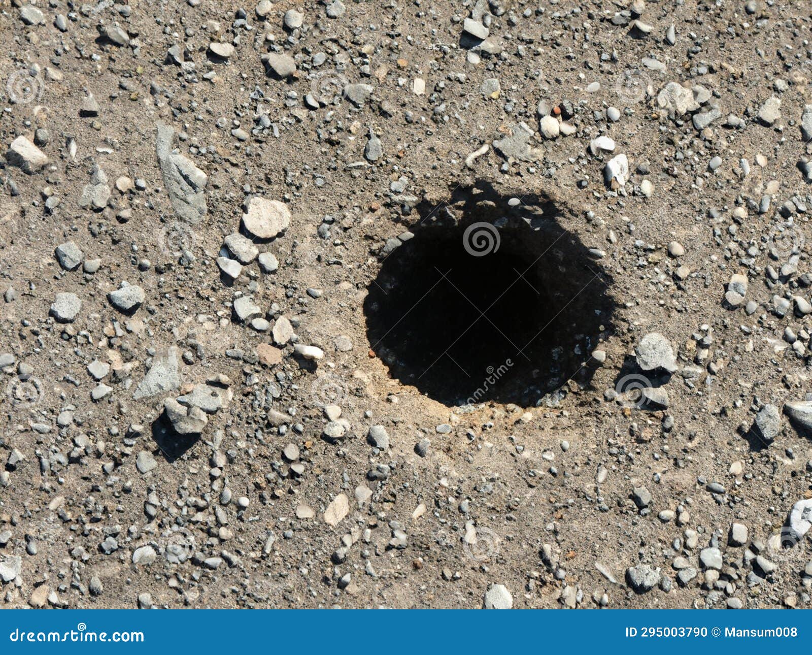 Hole in the ground stock photo. Image of road, dust - 295003790