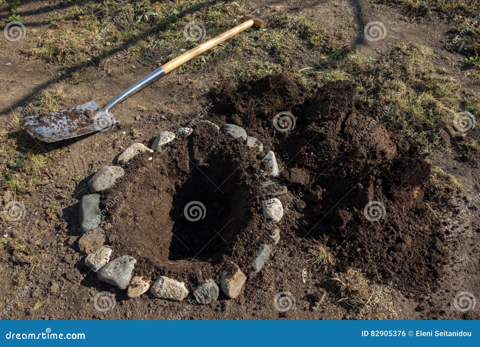 Hole in ground stock photo. Image of soil, agriculture - 82905376