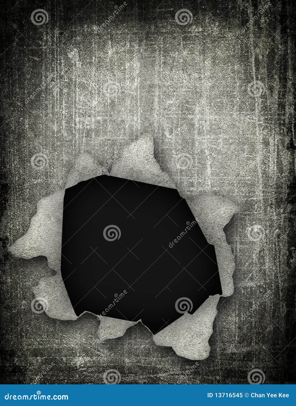 Hole in grunge paper stock illustration. Illustration of letter - 13716545