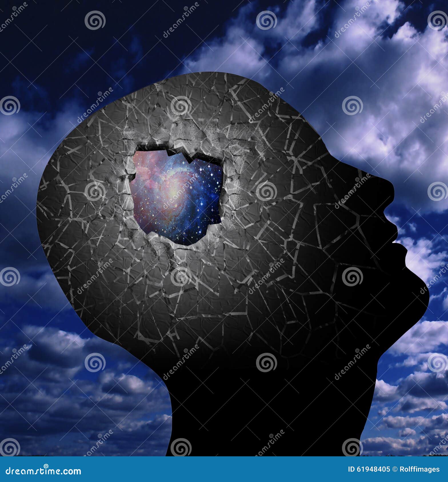 Hole in Head stock illustration. Illustration of lunatic - 61948405